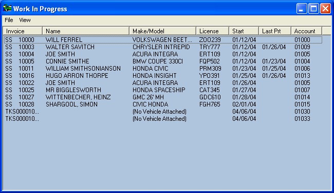 TrackerService Work Orders